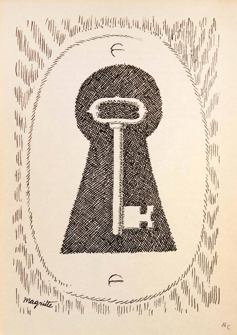 Rene Magritte - Untitled (key) Auction