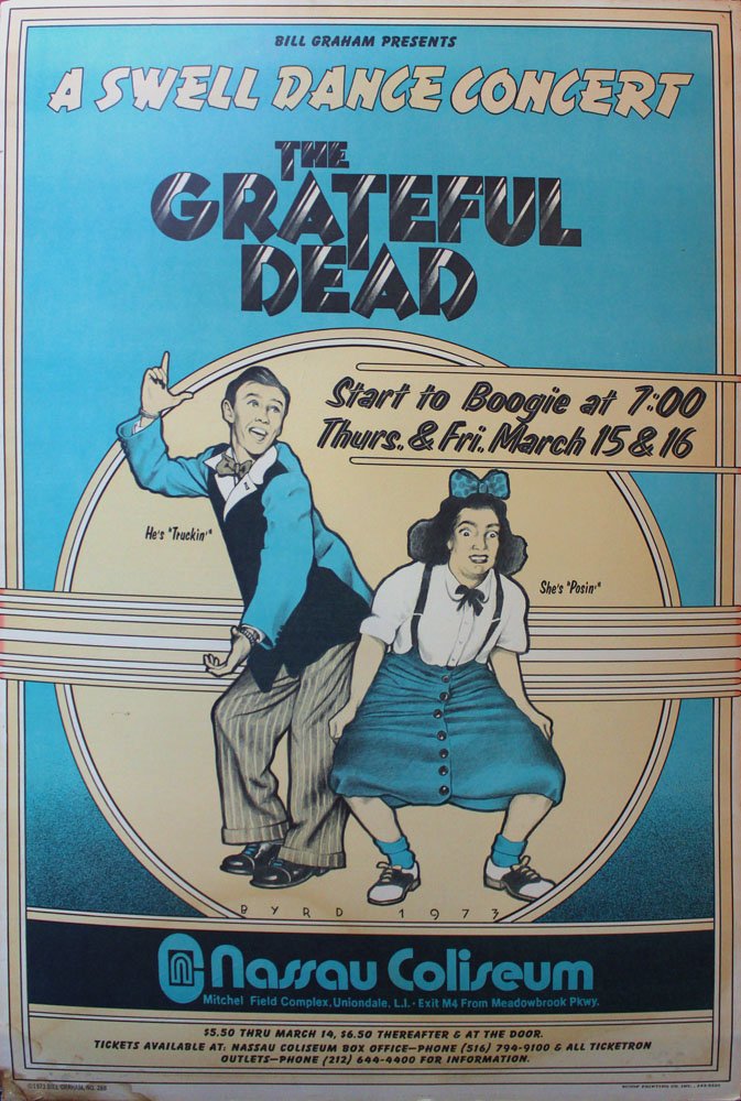 Vinatge Greatful Dead "Swell Dance Concert" poster - Mar 03, 2015 ...