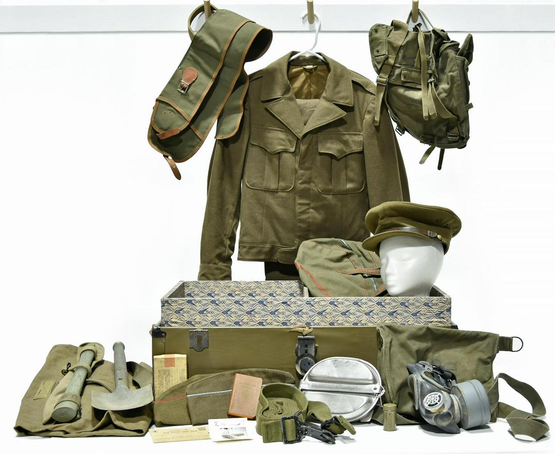 Collection Of Wwii U.s. Army Solder Uniform,
