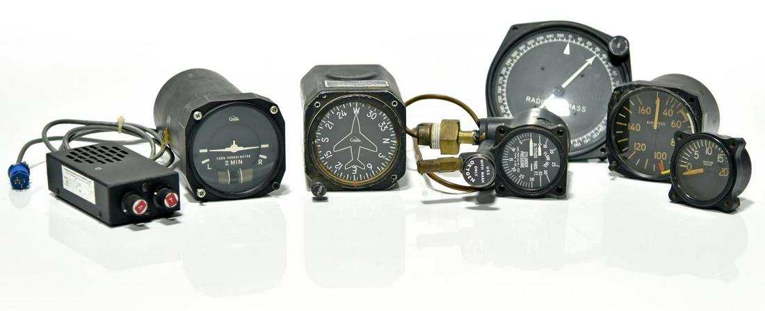 Original U.s. Military Collection Of Aircraft Gauges