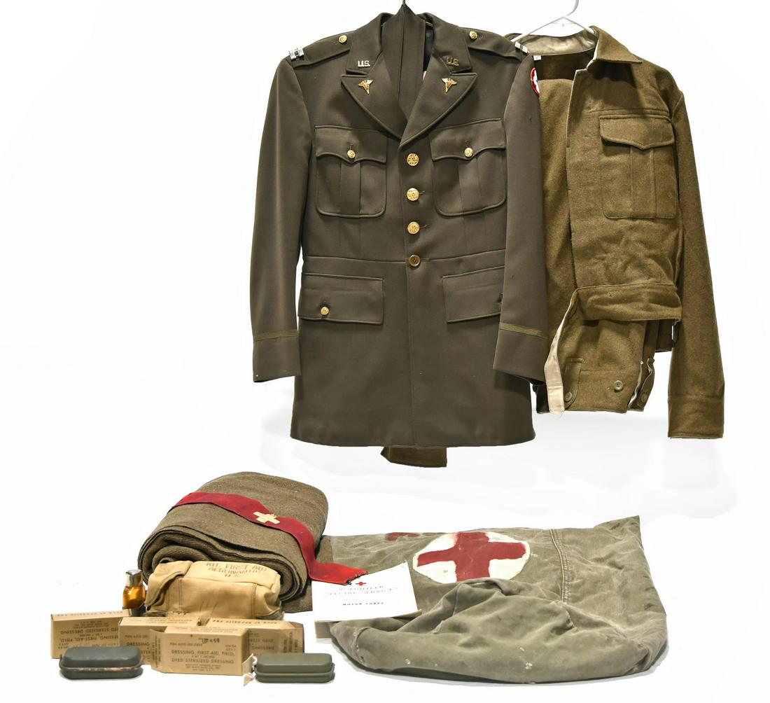 Original Wwii U.s. Army Medical Uniform And Supplies