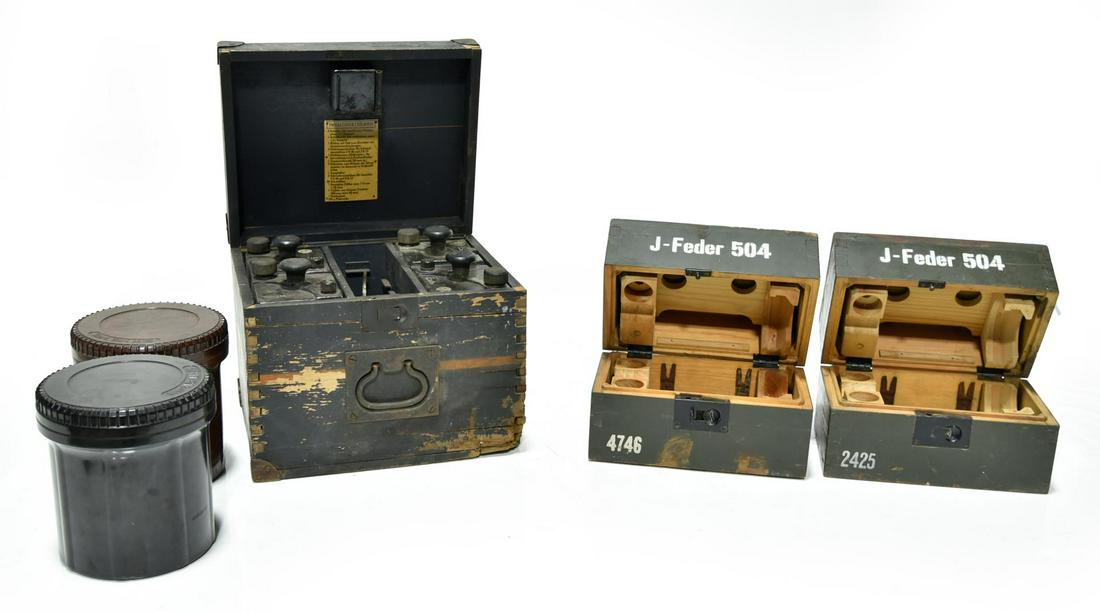 Original Wwii German Ordinance And Battery Containers