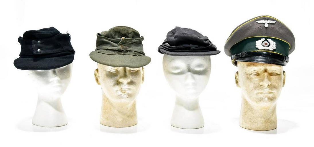 Original Wwii German Officer's Hat And Enlisted Hats