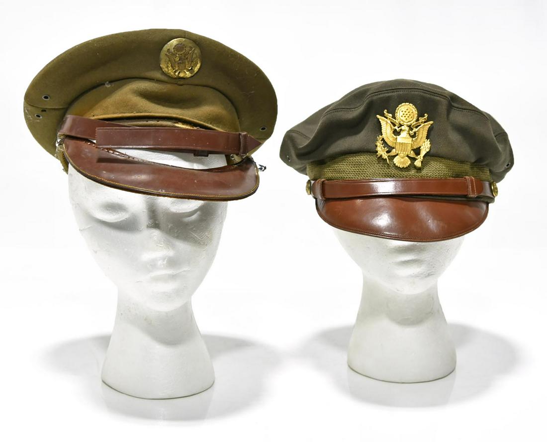 Original Wwii U.s. Officer Hat And Enlisted Hat