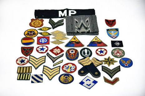 Original Wwii Military Insignia, Badges, And An Mp