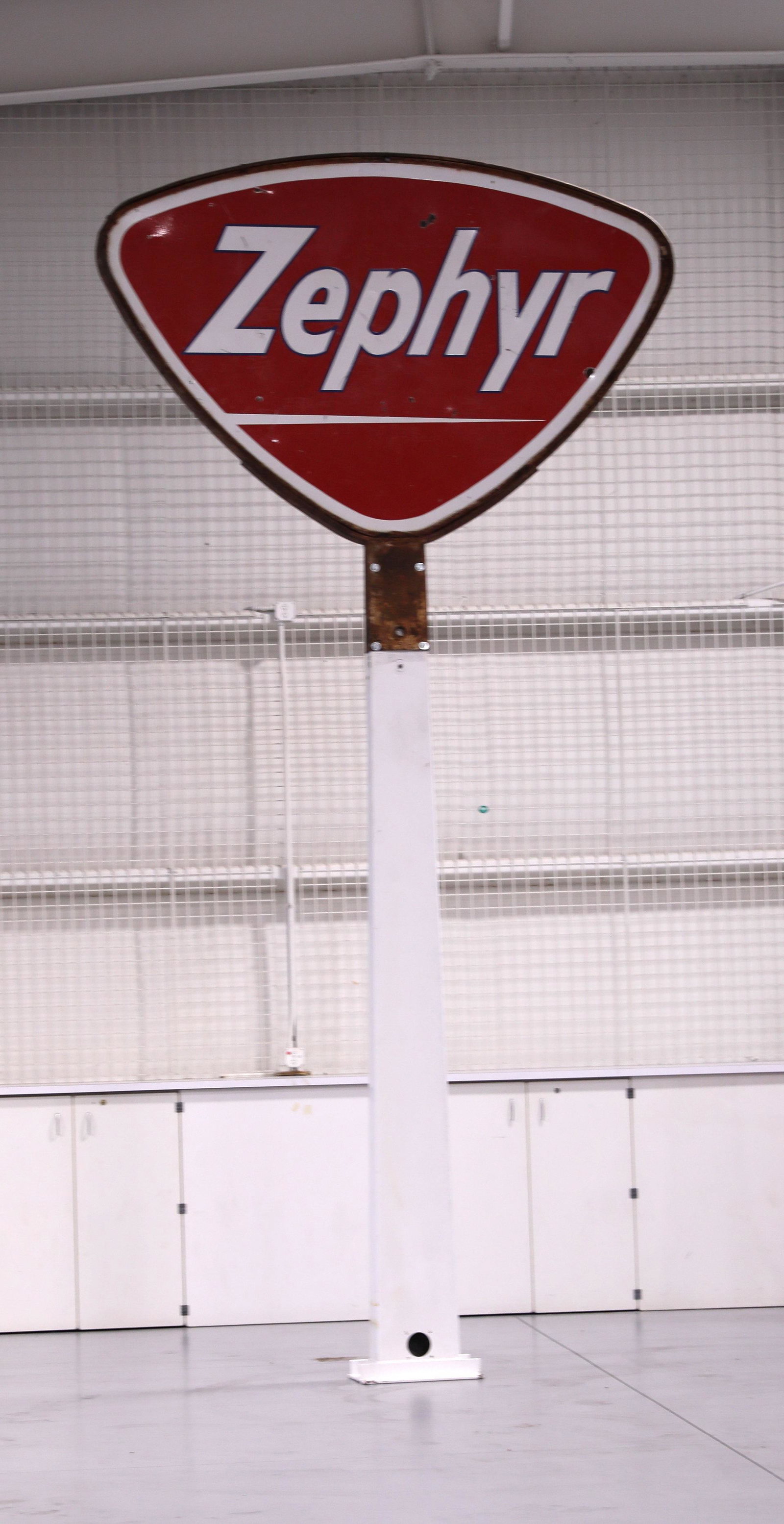 Zephyr Porcelain Gas Station Pole Sign 17 Ft.