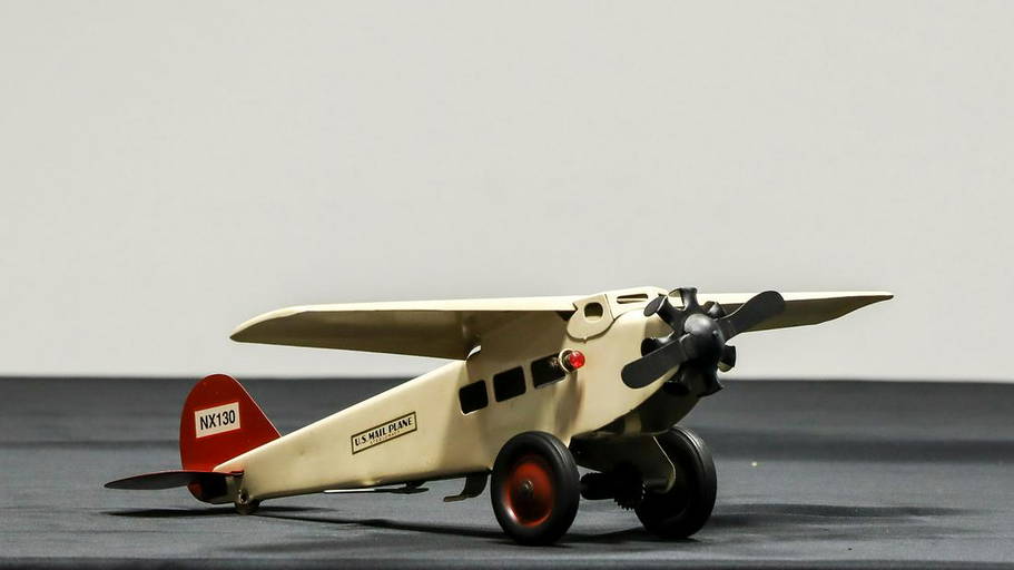 U.s. Mail Plane Nx130 Pressed Steel Toy By Steelcraft