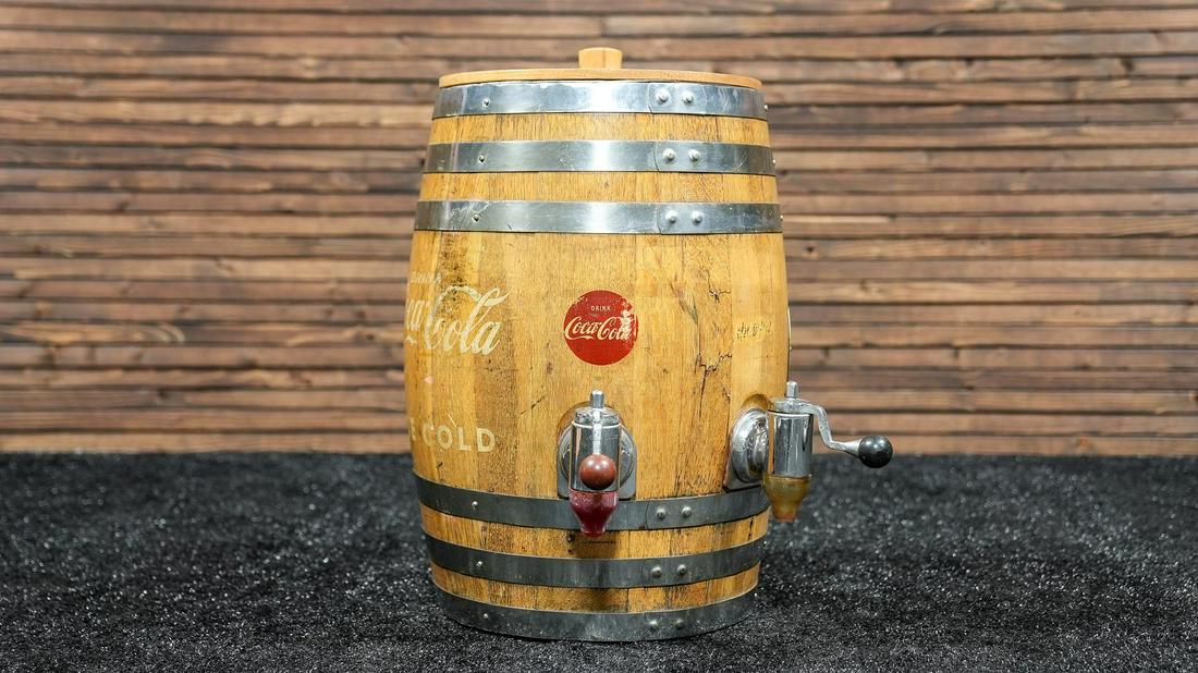 Coca Cola/jhs Rochester Root Beer Barrel Dispenser