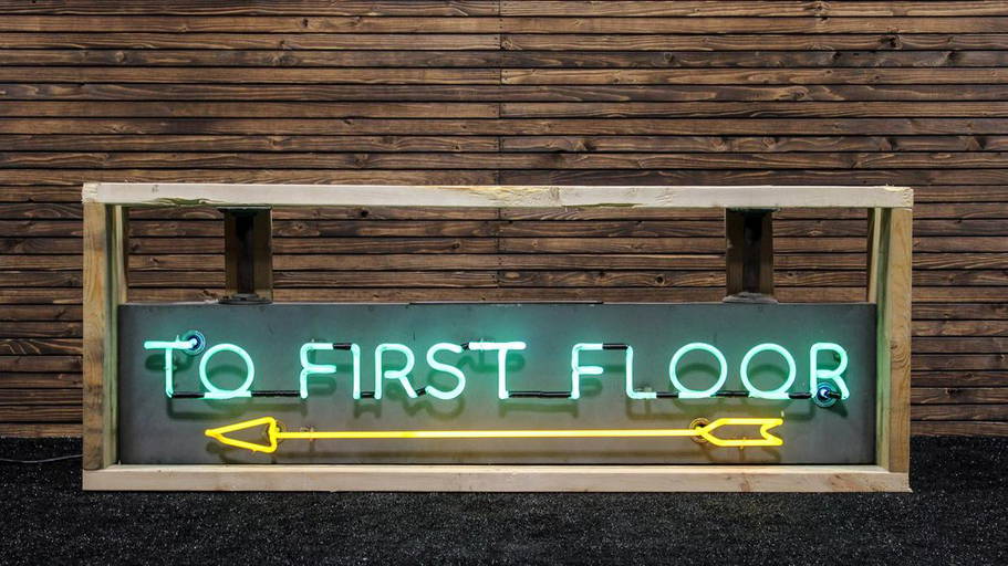 To First Floor Neon Sign