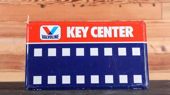 Embossed Valvoline Advertising Hanging Key Center