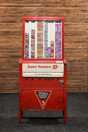 Late 1950s - Early 1960s Tom's Nuts Snack Vending Machine (#1125) on ...