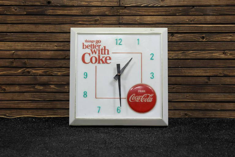 Circa Early 1960s Coca Cola Lighted Clock