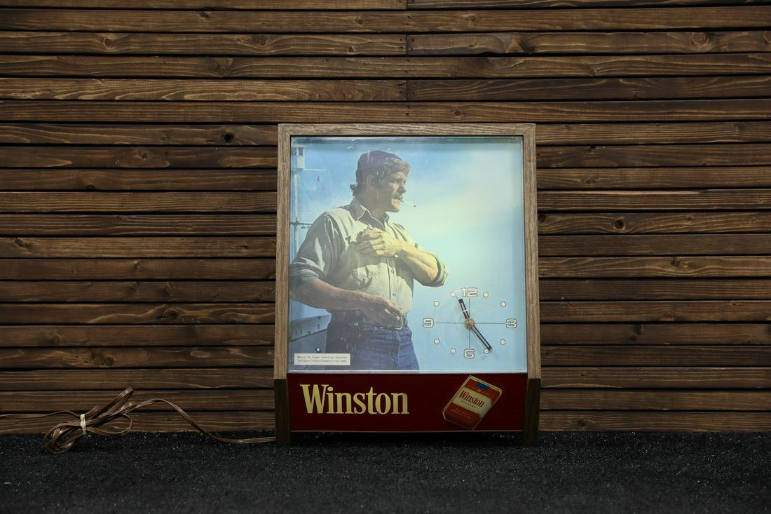 Circa 1970s Winston Cigarettes Lighted Clock (#0068) on Jun 18, 2022 ...