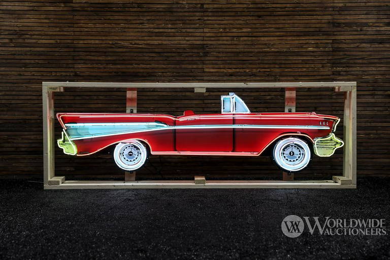 1957 Chevrolet Belair Convertible Neon Sign (#5056) on Sep 03, 2022 ...