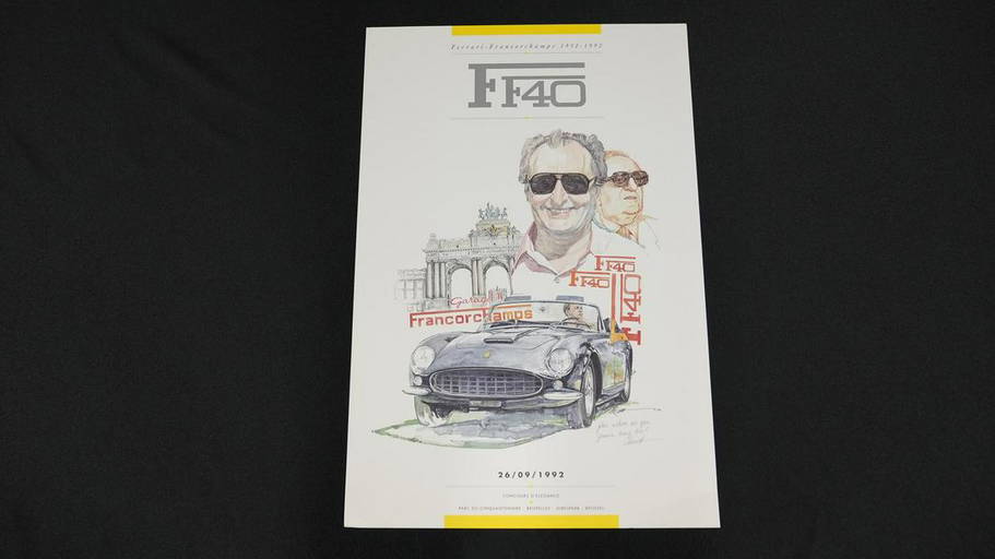 Ferrari F40/Francorchamps Brussels Concours Official Event Poster by ...