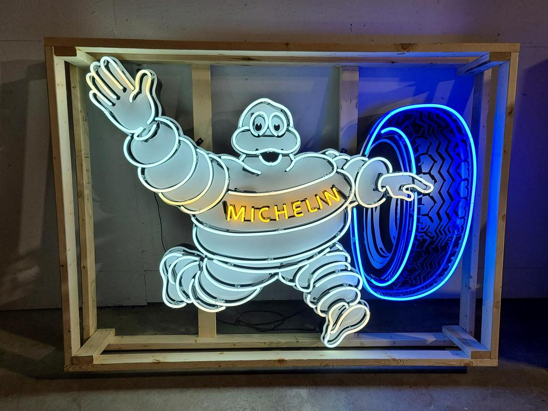 Michelin Animated Custom Tin Neon Sign Auction