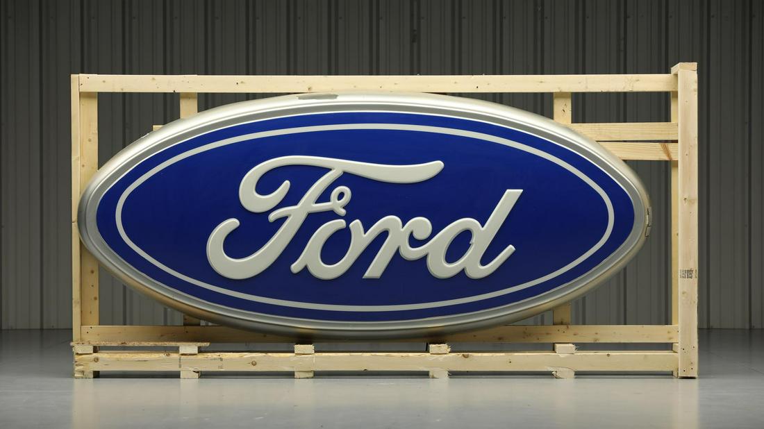Ford Blue Oval Logo Large Lighted Sign (#0189) on Apr 29, 2023 ...