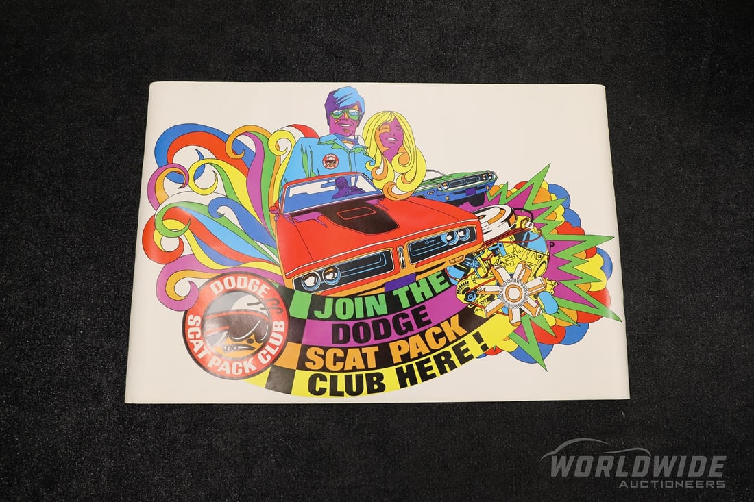 Original Large 1971 Dodge/mopar Scat Pack Club Showroom Poster Auction
