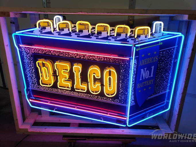 Custom Animated Delco Battery Neon Sign