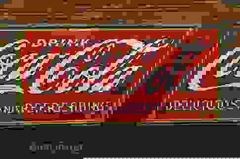 Original 1930s-era Coca-cola Delicious And Refreshing Sign Auction