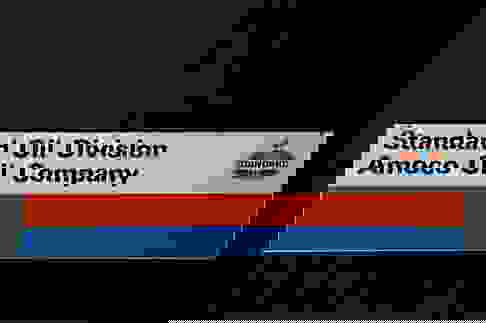 Large Standard Oil Division Amoco Oil Company Sign Auction