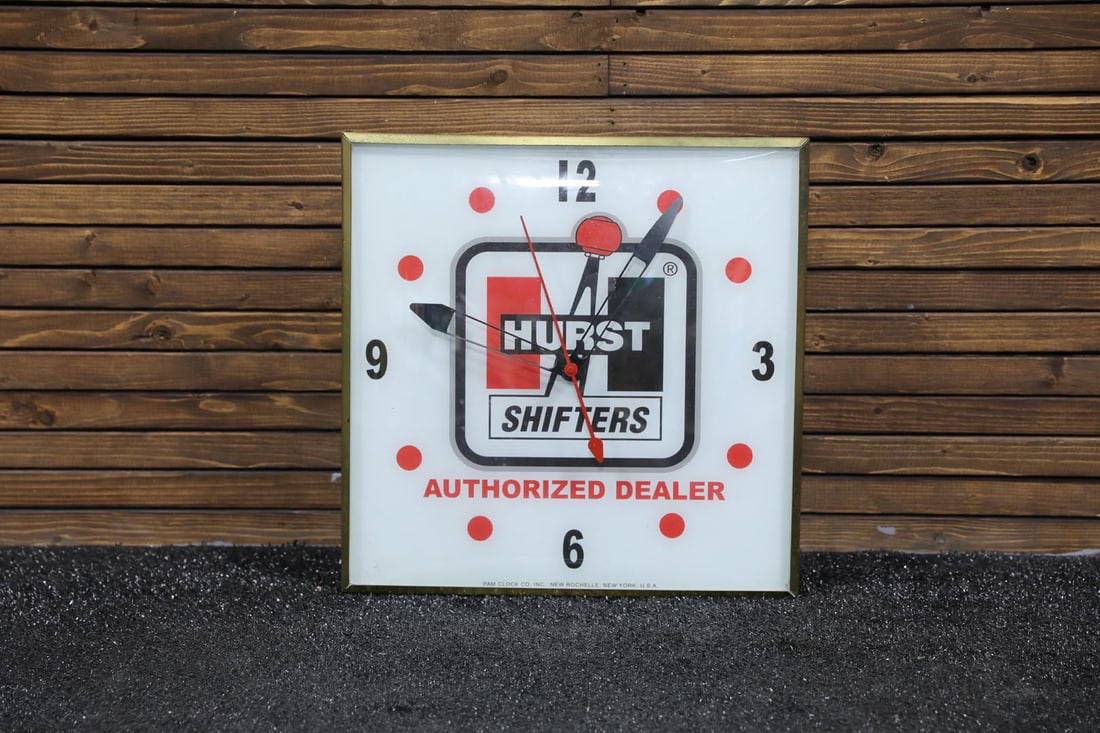Original Hurst Shifters Pam Lighted Clock Auction