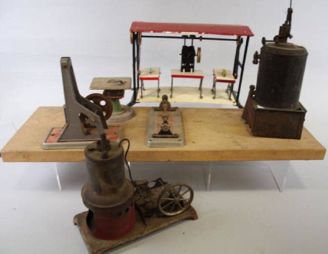 2 Toy Steam Engines & Steam Powered Tools