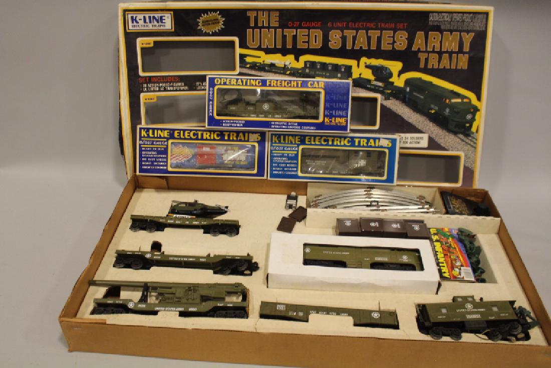1980-90s K-Line Army Train Set in Box + More