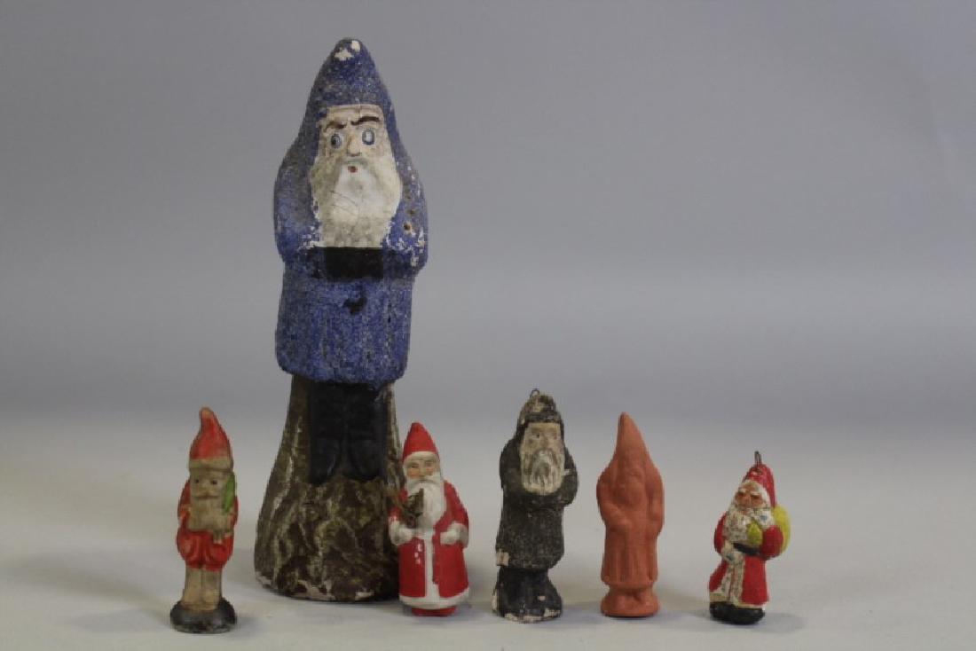 7" H Purple Belsnickle & 5 Miniature Belsnickles