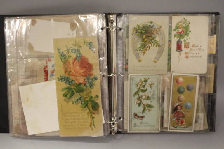 Victorian Trade Card Album Mostly Holiday