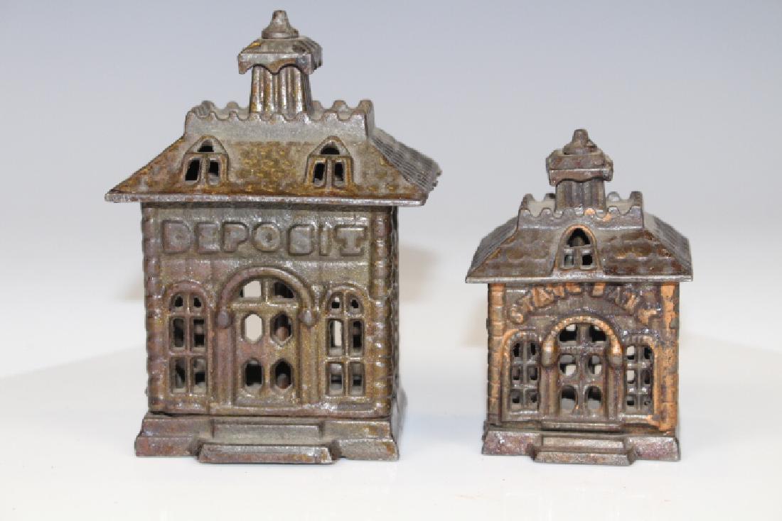 Pair Cast Iron Building Banks