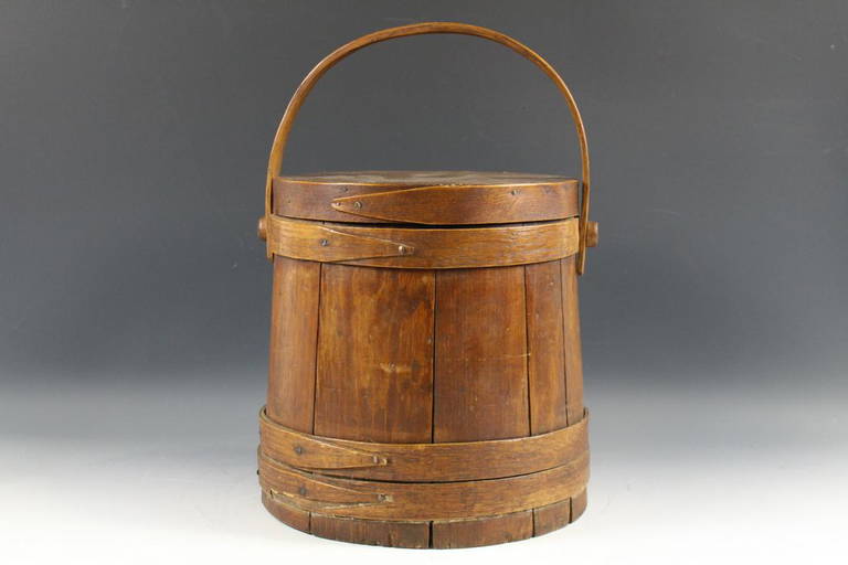 Large Ash Wooden Firkin