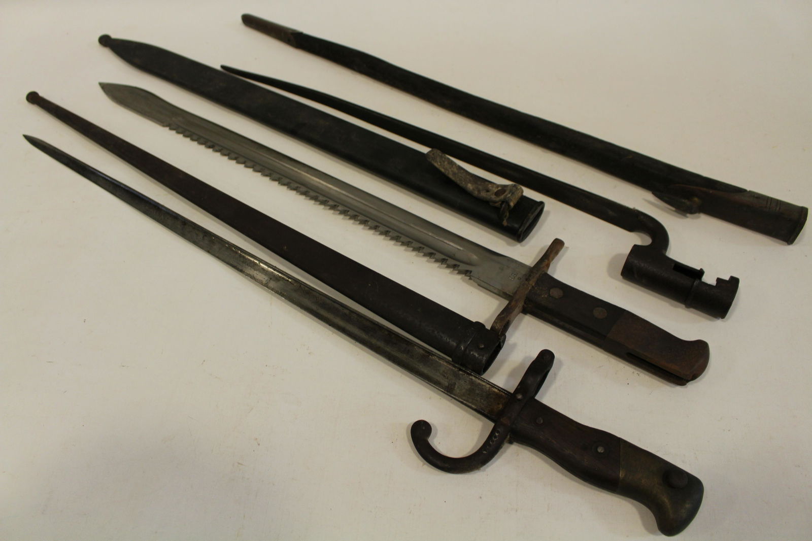 Antique Bayonet & 2 Swords w/ Scabbards | Barnebys