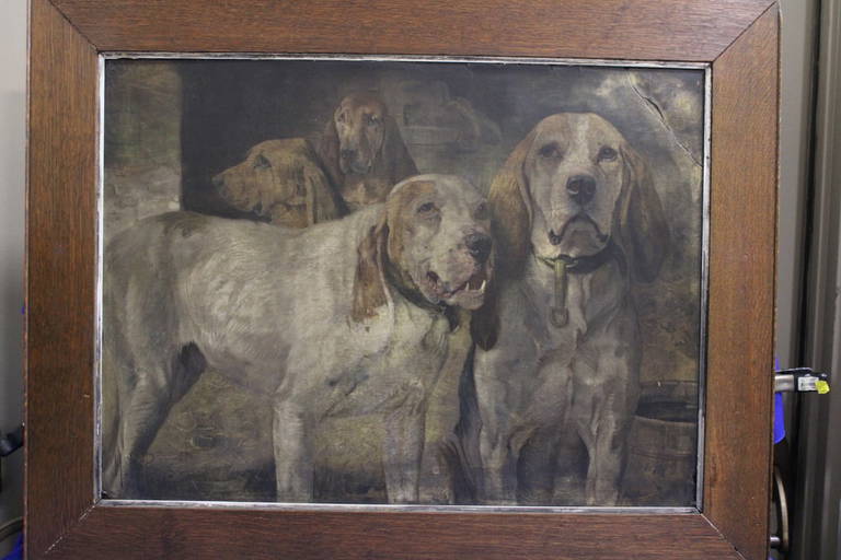 Large 1907 Dog Litho / Print Signed H. Rankin Poore