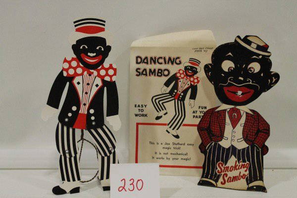 1940s Black Americana Smoking Sambo & Dancing Sam