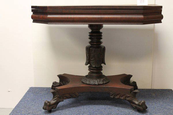 1800s Mahogany Breakfast / Card Table In The Style