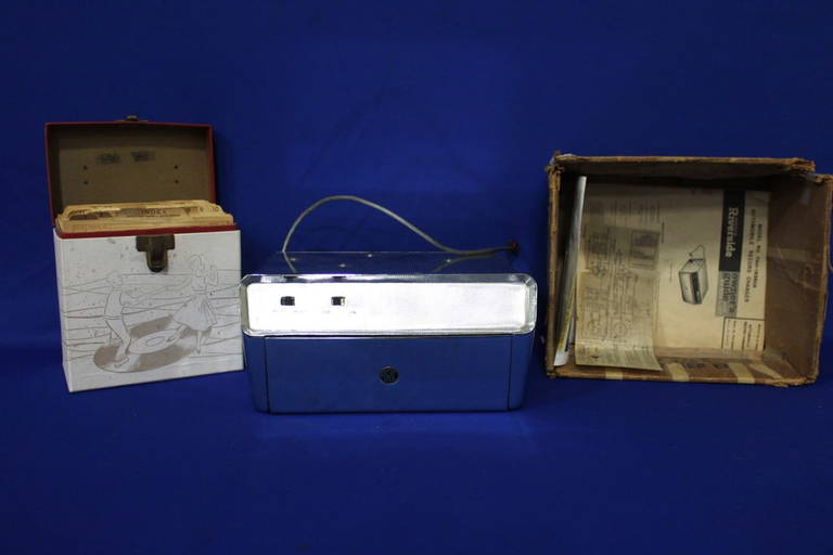 Rare 1950s Car Record Player Changer & 45s