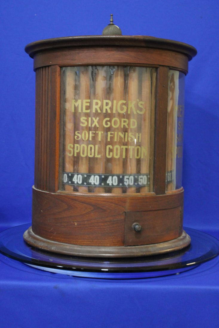 Dated 1897 Merrick's Turntable Spool Cabinet Auction