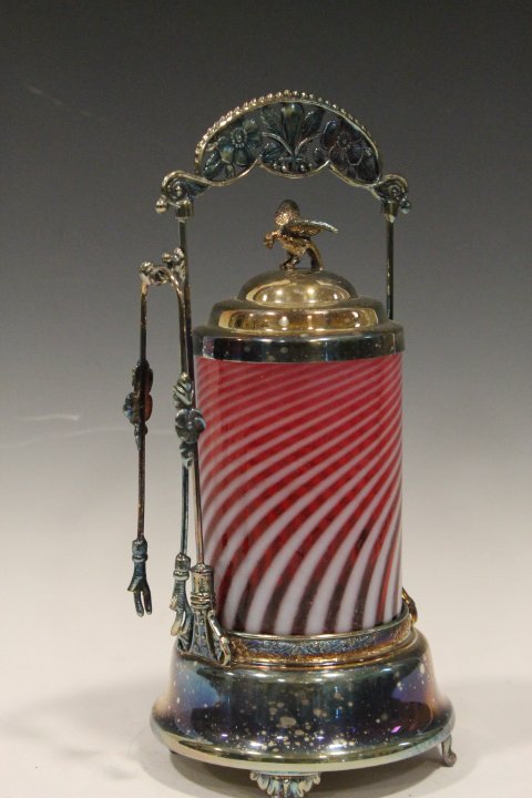 Tall Cranberry Wide Swirl Pickle Castor - Jan 24, 2016 | Stony Ridge ...