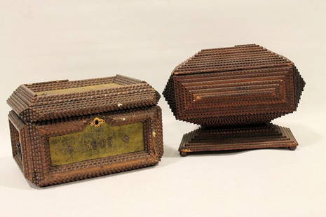 Pair Of Tramp Art Boxes.