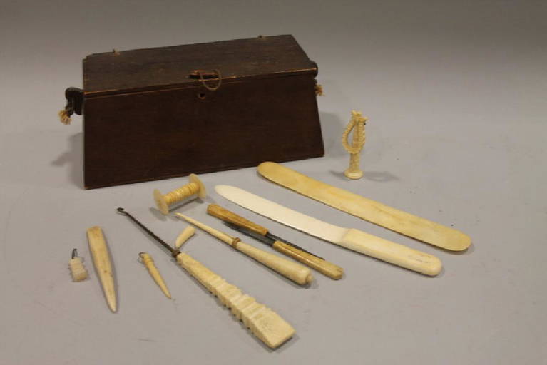 19th C Sailor's Ditty Box w/ Carved Tools - Jan 22, 2017 | Stony Ridge ...