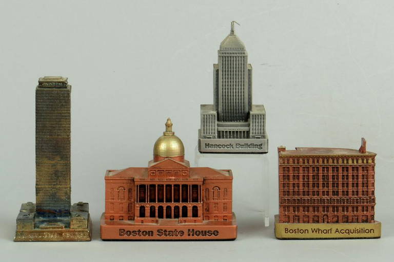 Lot Of 4 Metal Boston Souvenir Buildings