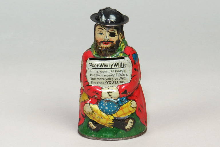 Tin "poor Weary Willie" Bank