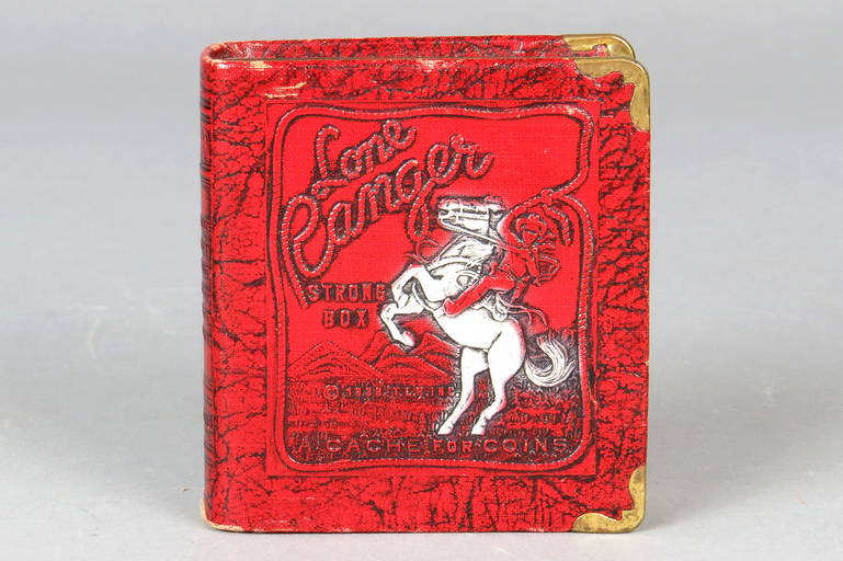Vinyl/metal "lone Ranger Strong Box" Book Bank