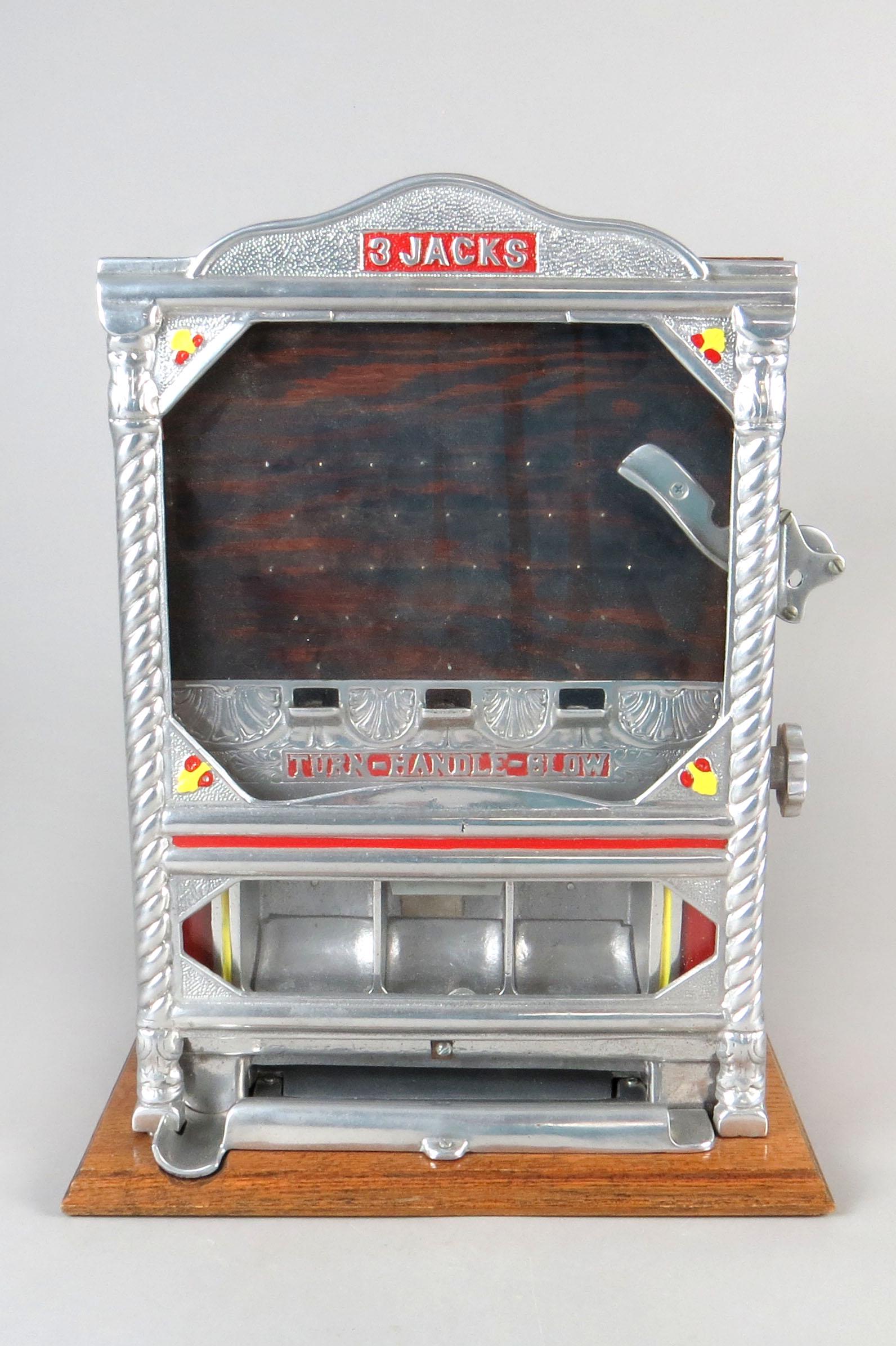 Glass/metal/wood "3 Jacks" Coin Operated Machine