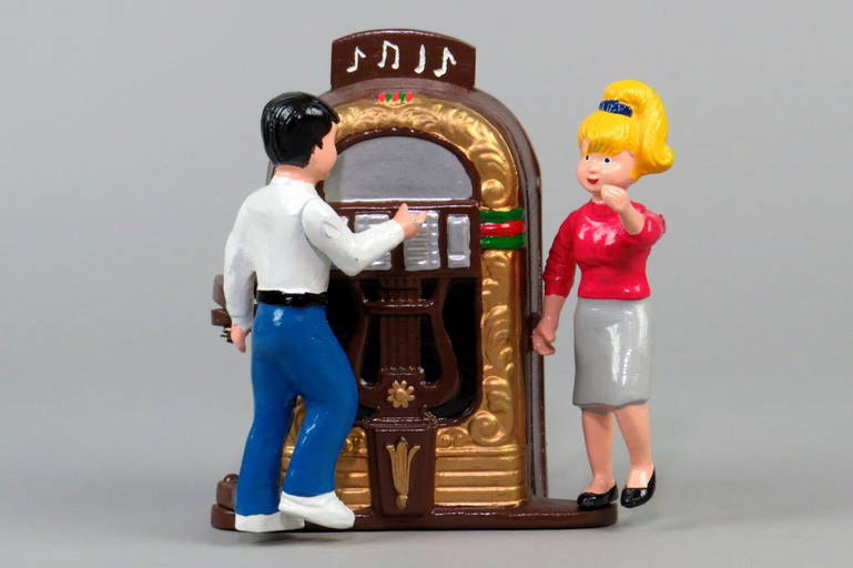 Aluminum Singer Juke Box Mechanical Bank