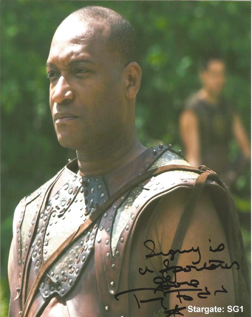 Tony Todd signed 10 x 8 colour Stargate Portrait Photo,