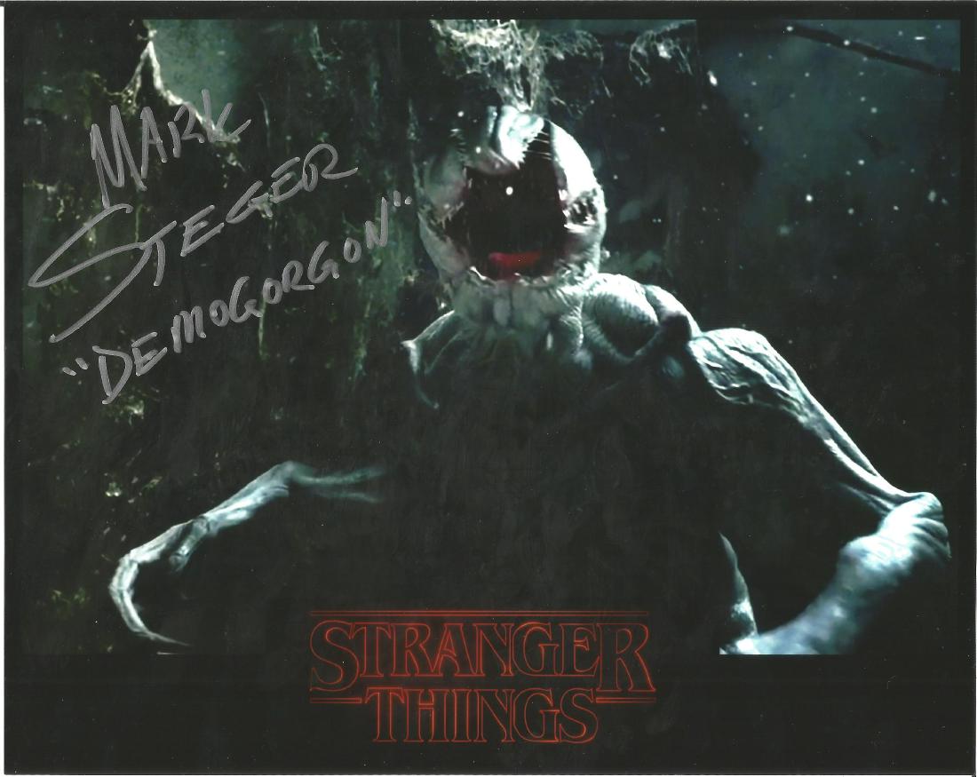 Mark Steger Stranger Things hand signed 10x8 photo.