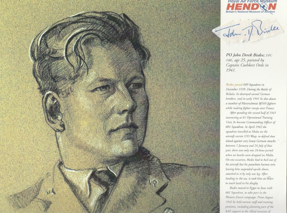 Signature and fine art drawing by Captain Cuthbert Orde