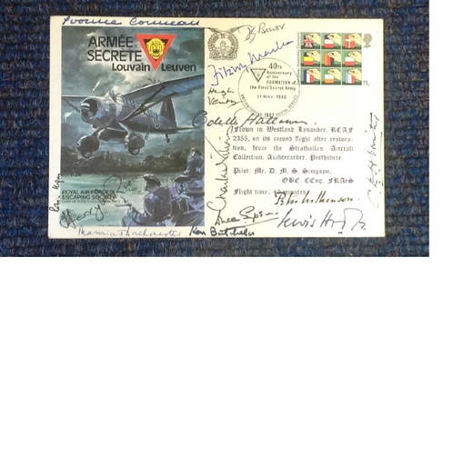 Secret Army Ww2 Multiple Signed Soe Cover. Rare Cover